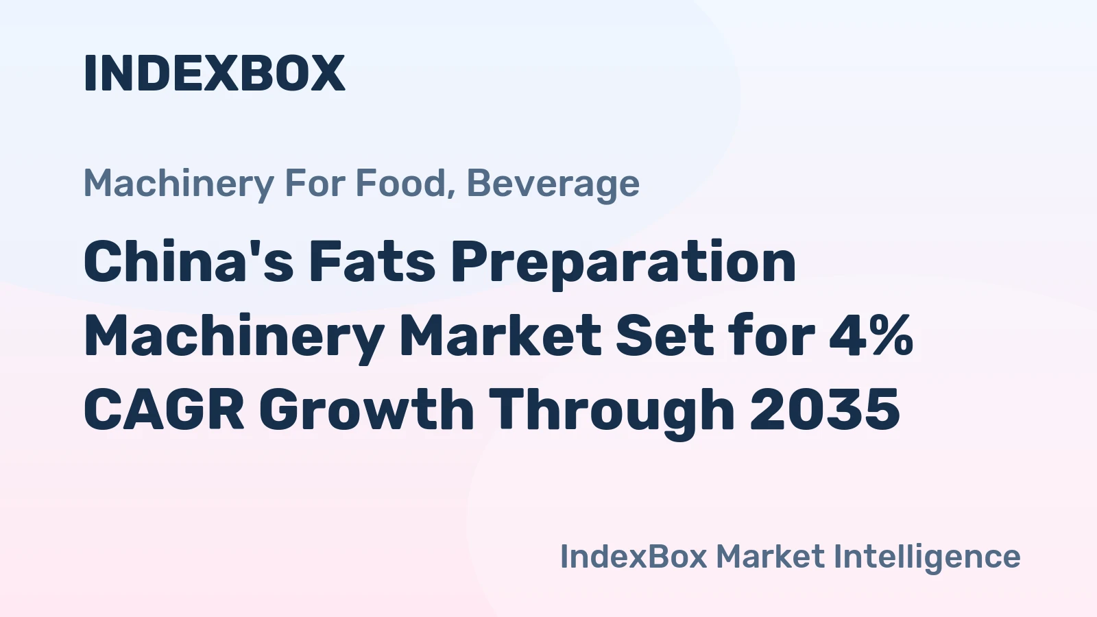 China's Fats Preparation Machinery Market Set for 4% CAGR Growth Through 2035