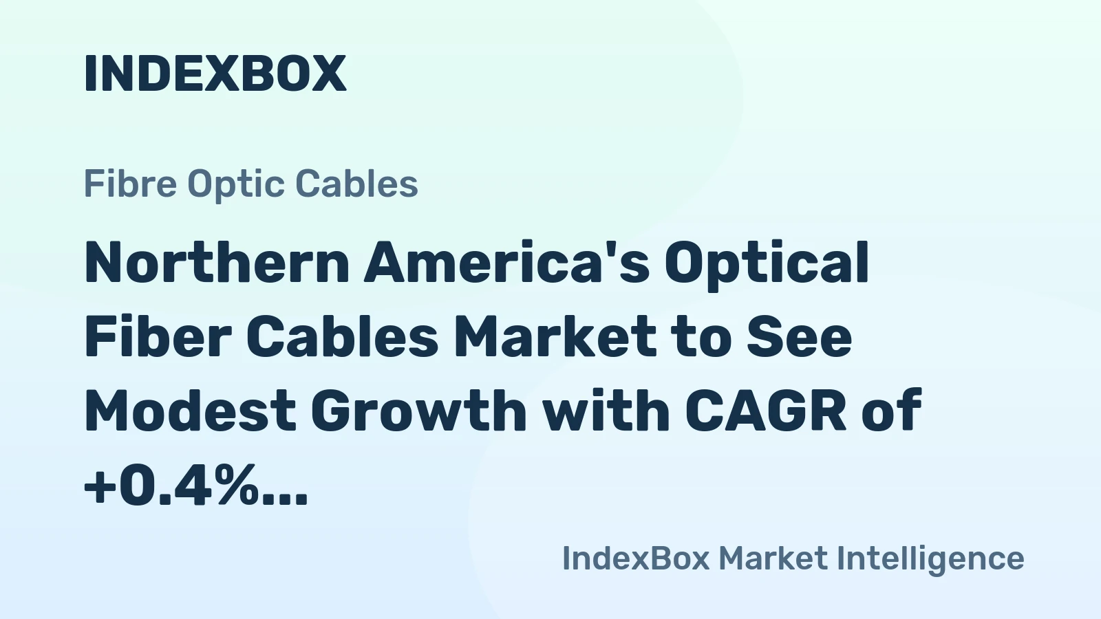Northern America's Optical Fiber Cables Market to See Modest Growth with CAGR of +0.4%