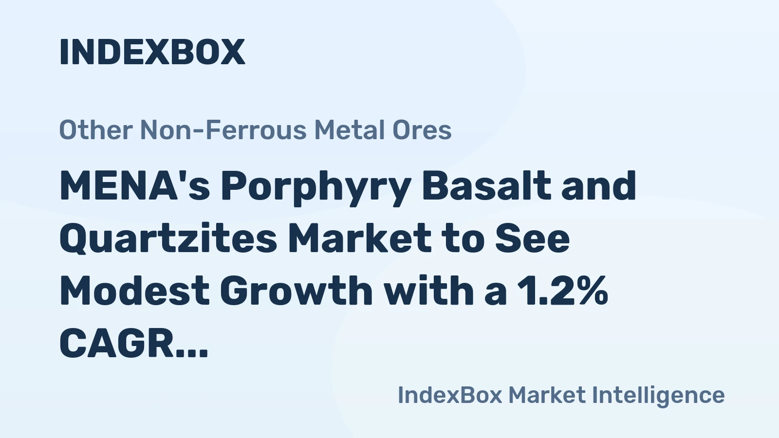 MENA's Porphyry Basalt and Quartzites Market to See Modest Growth with a 1.2% CAGR Through 2035