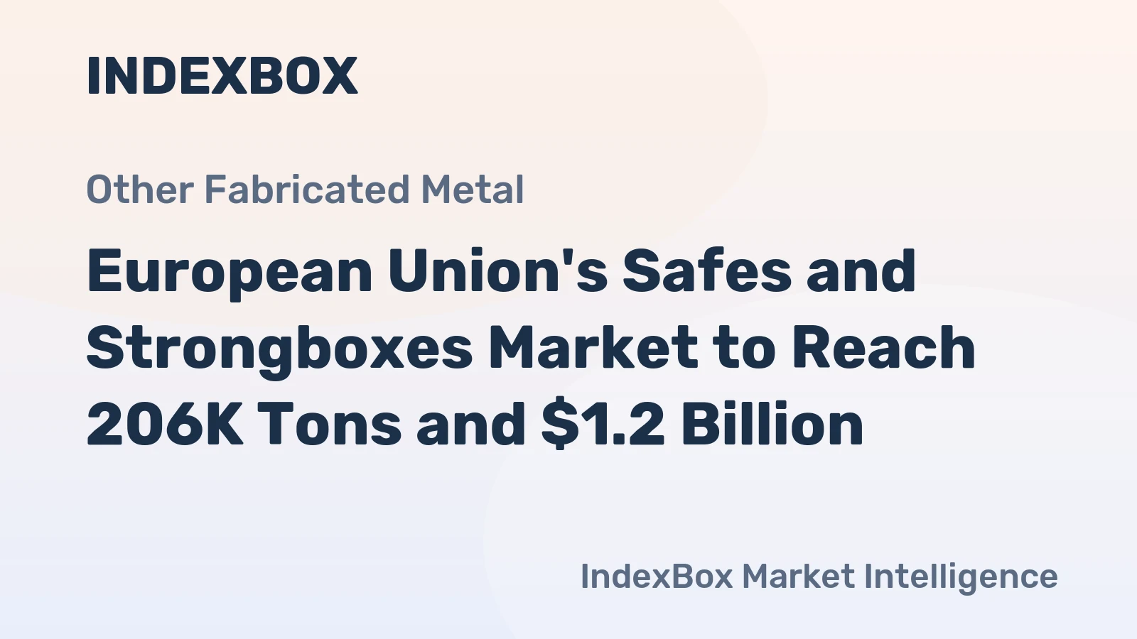 European Union's Safes and Strongboxes Market to Reach 206K Tons and $1.2 Billion