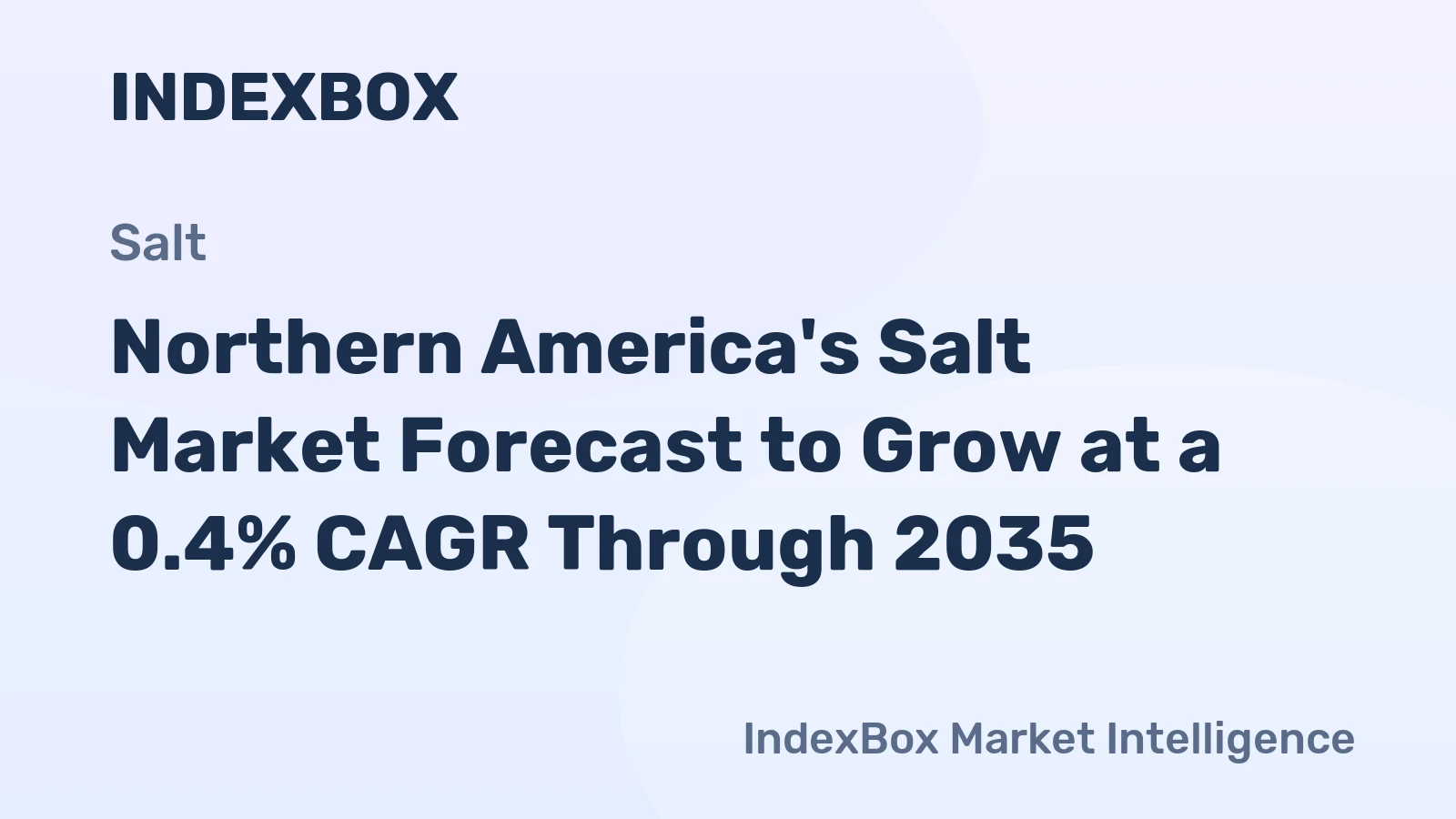 Northern America's Salt Market Forecast to Grow at a 0.4% CAGR Through 2035