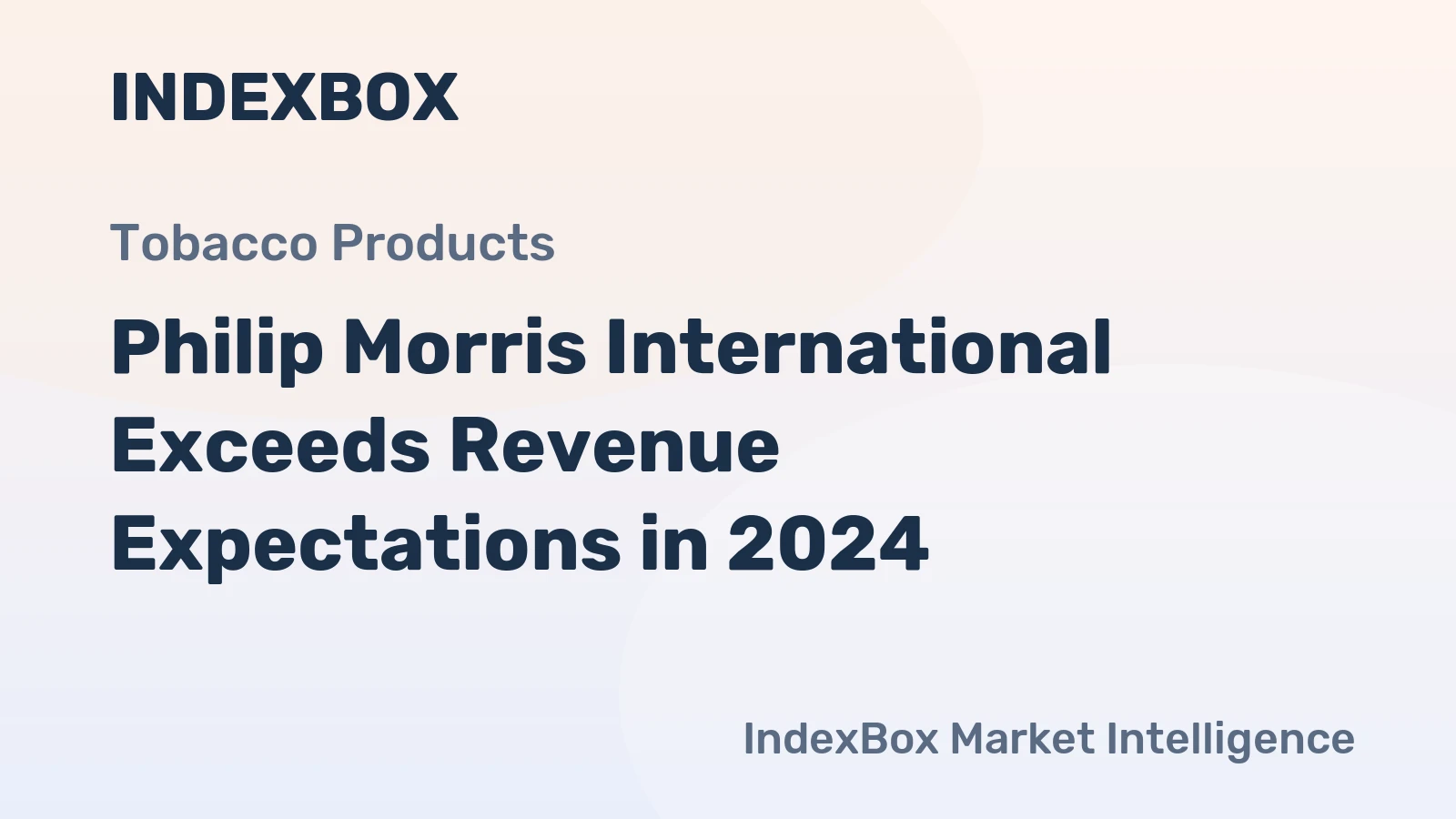 Philip Morris International Exceeds Revenue Expectations in 2024