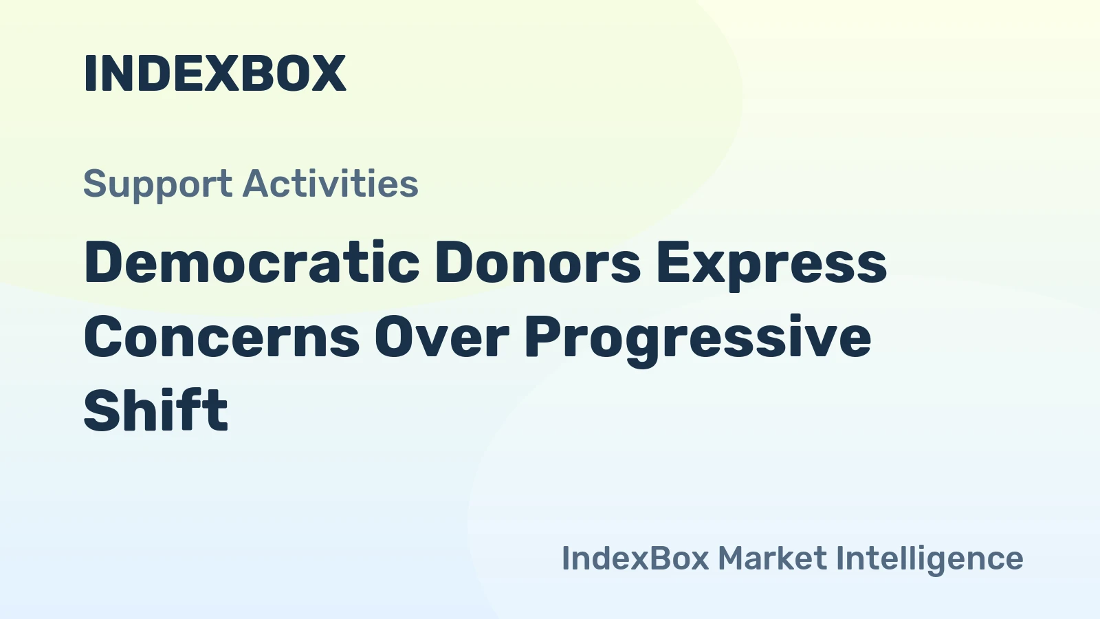 Democratic Donors Express Concerns Over Progressive Shift