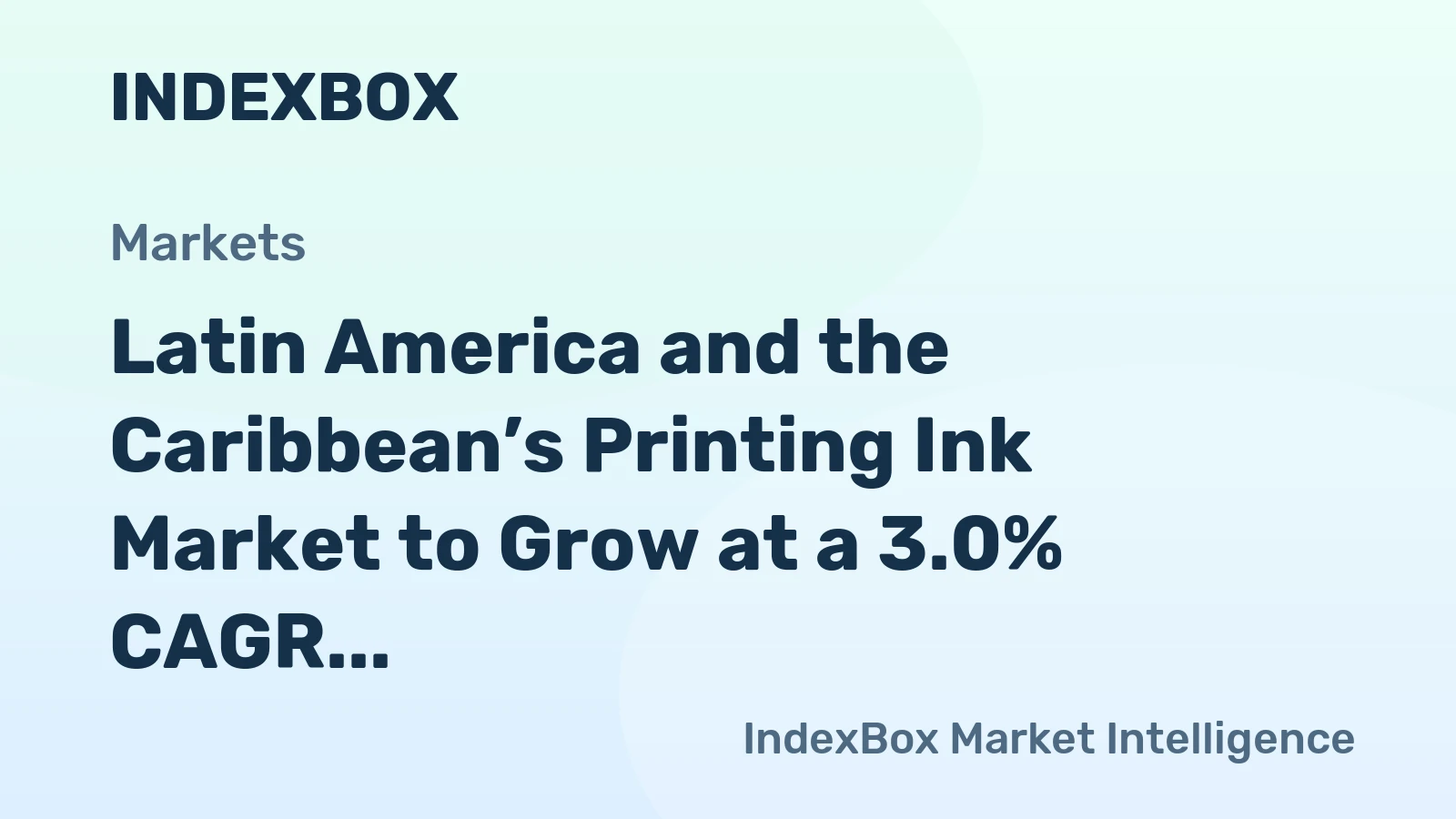 Latin America and the Caribbean’s Printing Ink Market to Grow at a 3.0% CAGR Through 2035