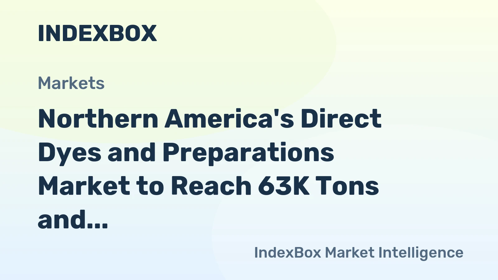 Northern America's Direct Dyes and Preparations Market to Reach 63K Tons and $349M by 2035