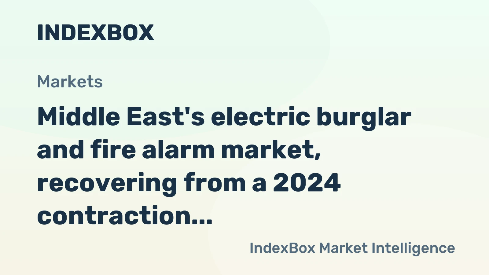 Middle East's electric burglar and fire alarm market, recovering from a 2024 contraction, is forecast to grow to 39M units and $998M in value by 2035.