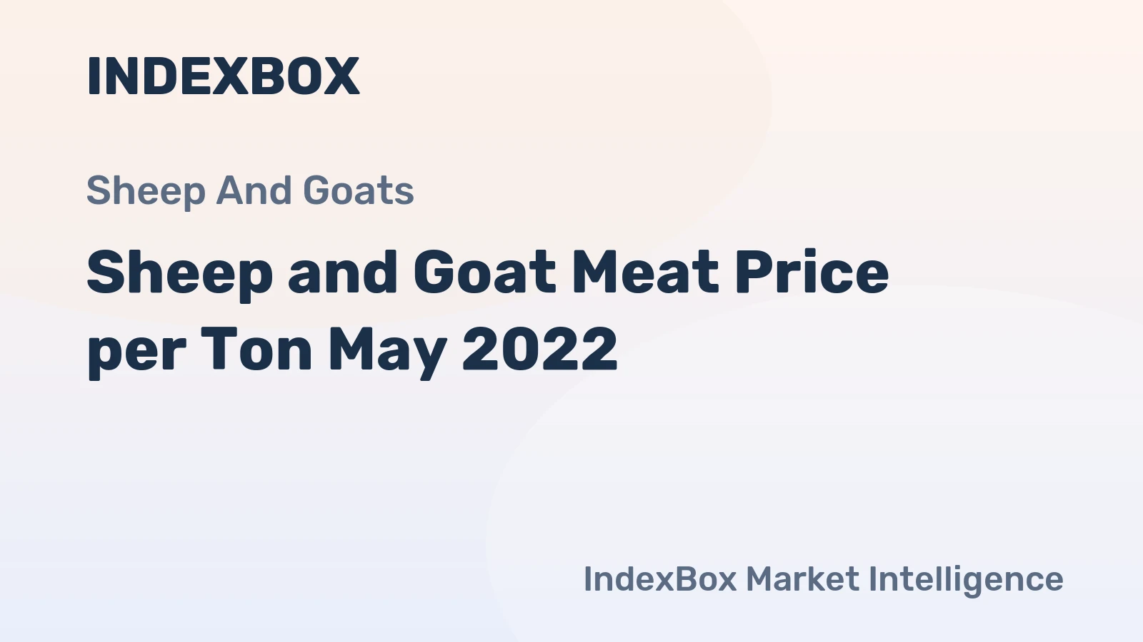 Sheep and Goat Meat Price per Ton May 2022