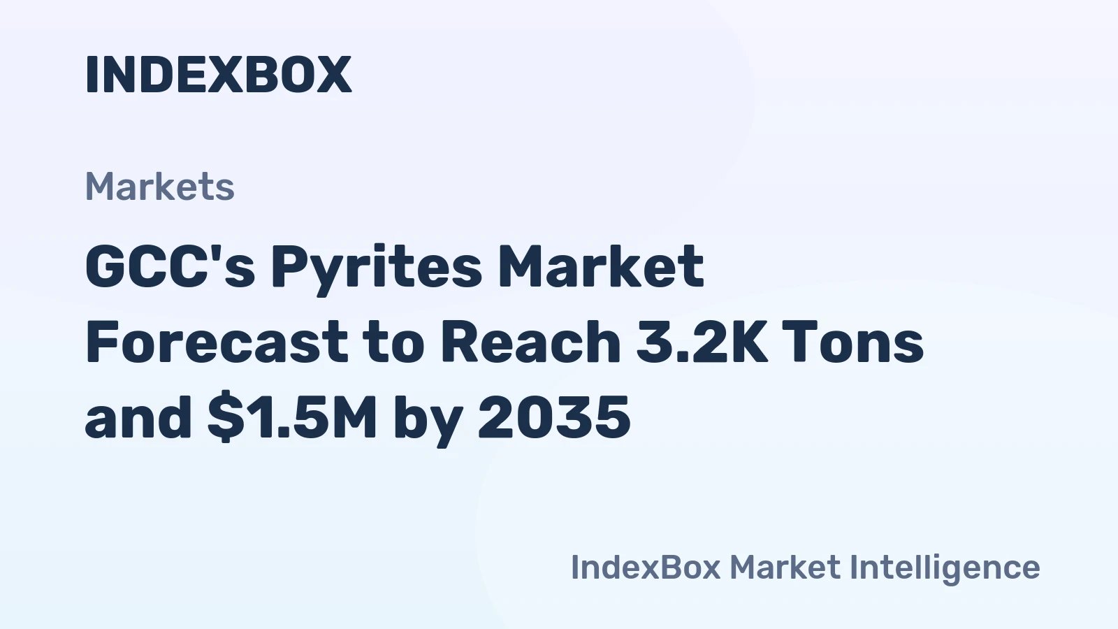 GCC's Pyrites Market Forecast to Reach 3.2K Tons and $1.5M by 2035