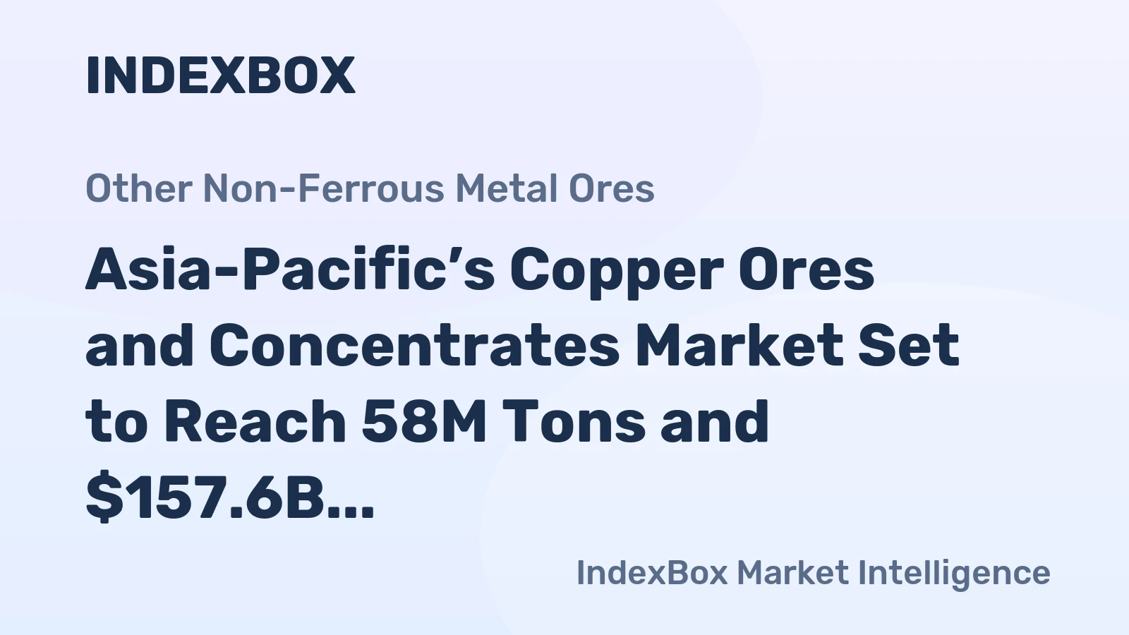 Asia-Pacific’s Copper Ores and Concentrates Market Set to Reach 58M Tons and $157.6B by 2035