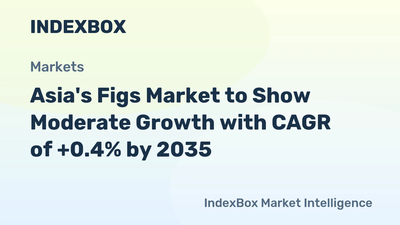 Asia's Figs Market to Show Moderate Growth with CAGR of +0.4% by 2035