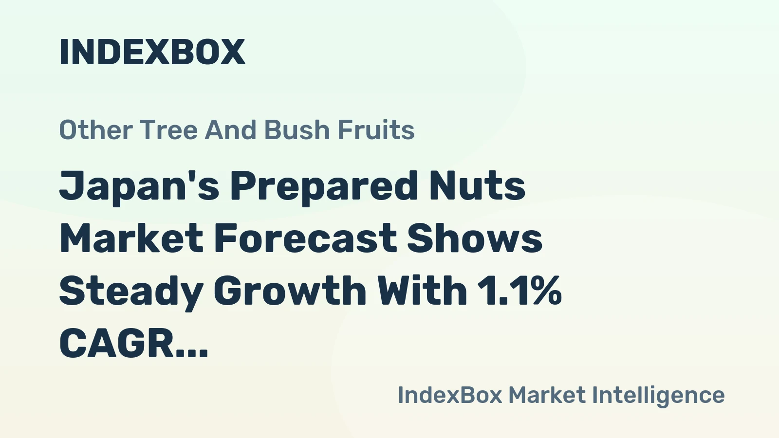 Japan's Prepared Nuts Market Forecast Shows Steady Growth With 1.1% CAGR Through 2035