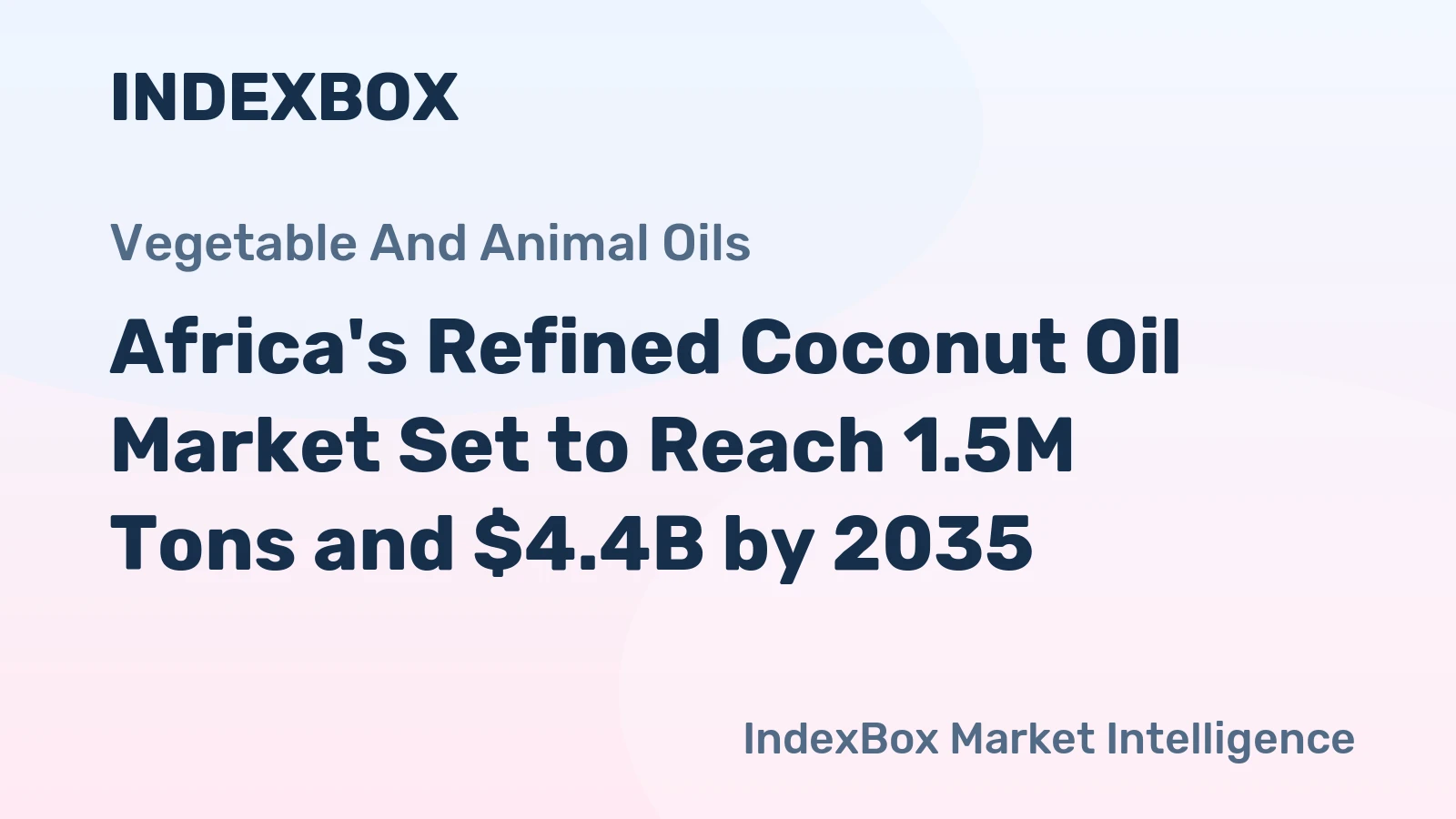 Africa's Refined Coconut Oil Market Set to Reach 1.5M Tons and $4.4B by 2035