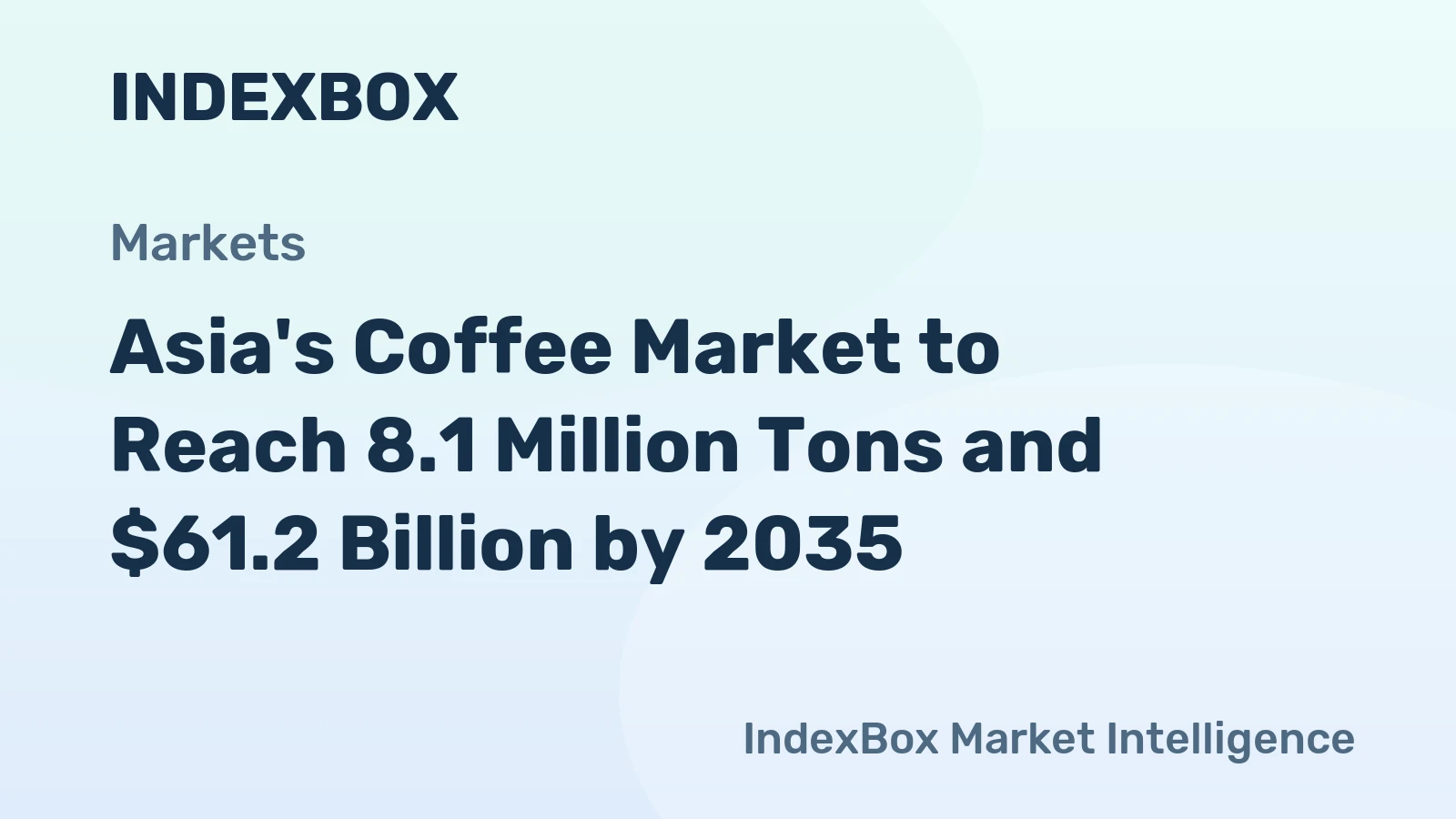Asia's Coffee Market to Reach 8.1 Million Tons and $61.2 Billion by 2035