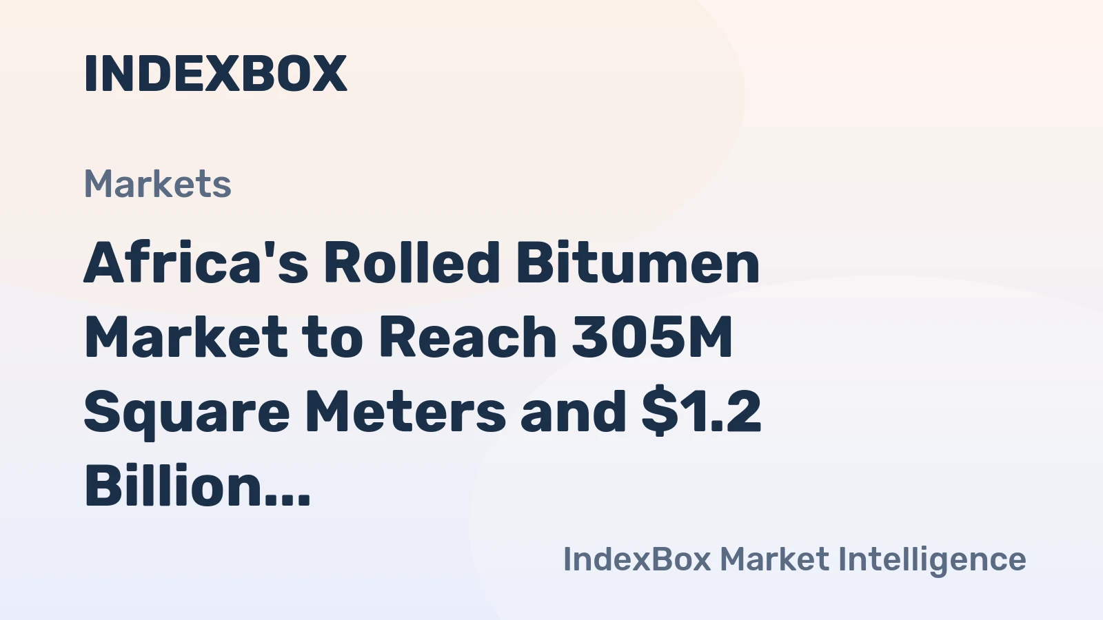 Africa's Rolled Bitumen Market to Reach 305M Square Meters and $1.2 Billion by 2035