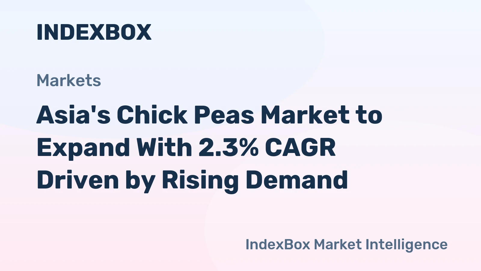 Asia's Chick Peas Market to Expand With 2.3% CAGR Driven by Rising Demand
