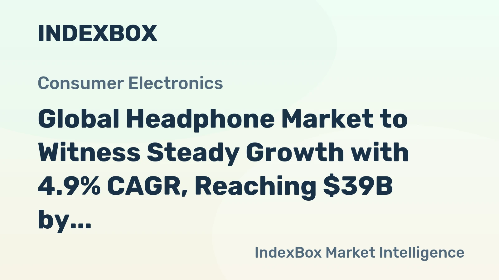 Global Headphone Market to Witness Steady Growth with 4.9% CAGR, Reaching $39B by 2030