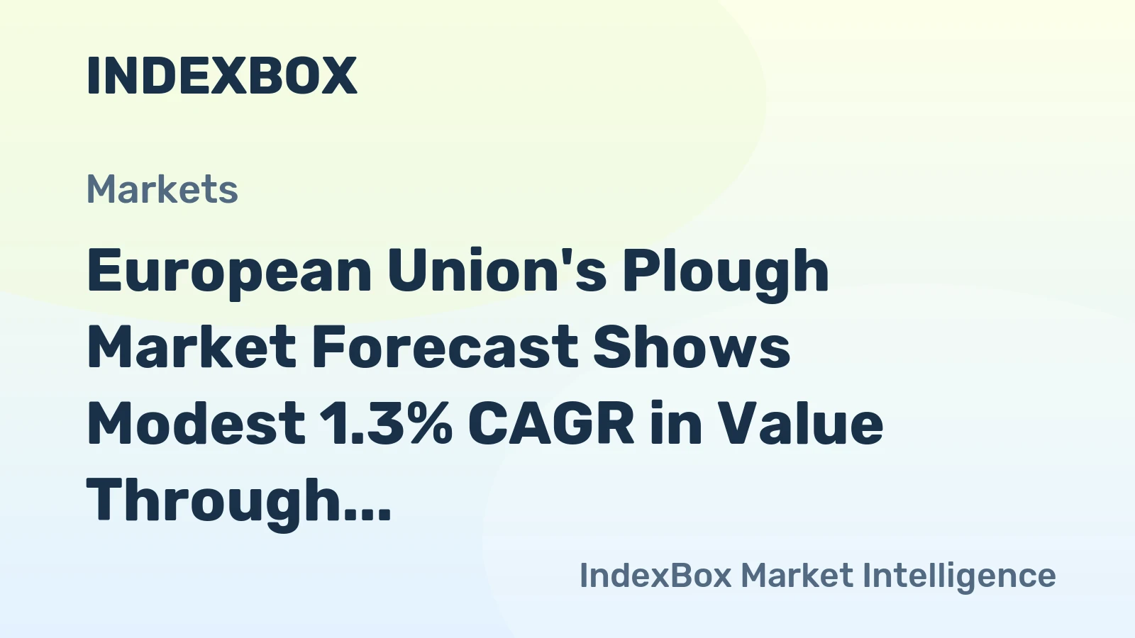 European Union's Plough Market Forecast Shows Modest 1.3% CAGR in Value Through 2035