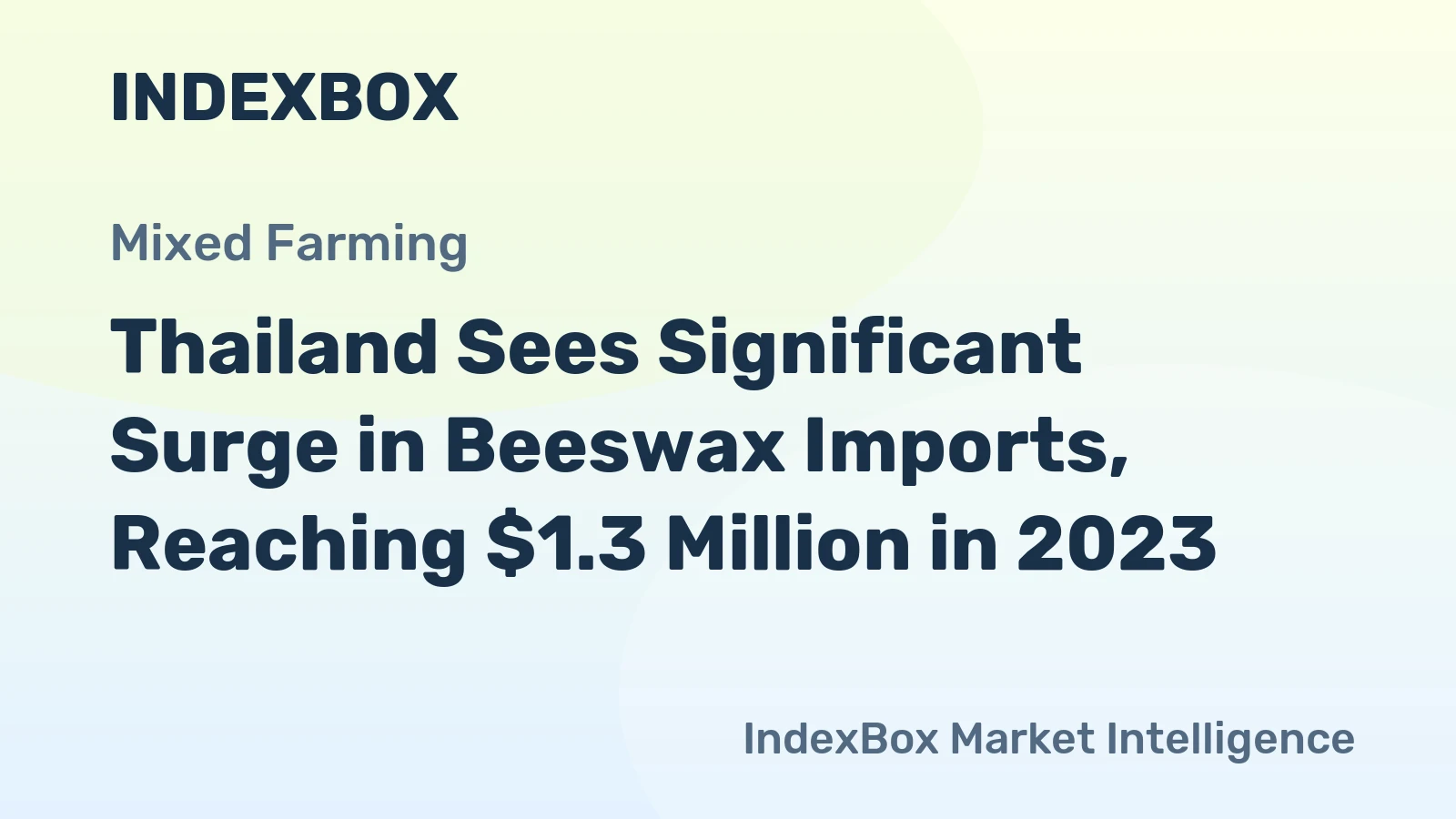 Thailand Sees Significant Surge in Beeswax Imports, Reaching $1.3 Million in 2023.