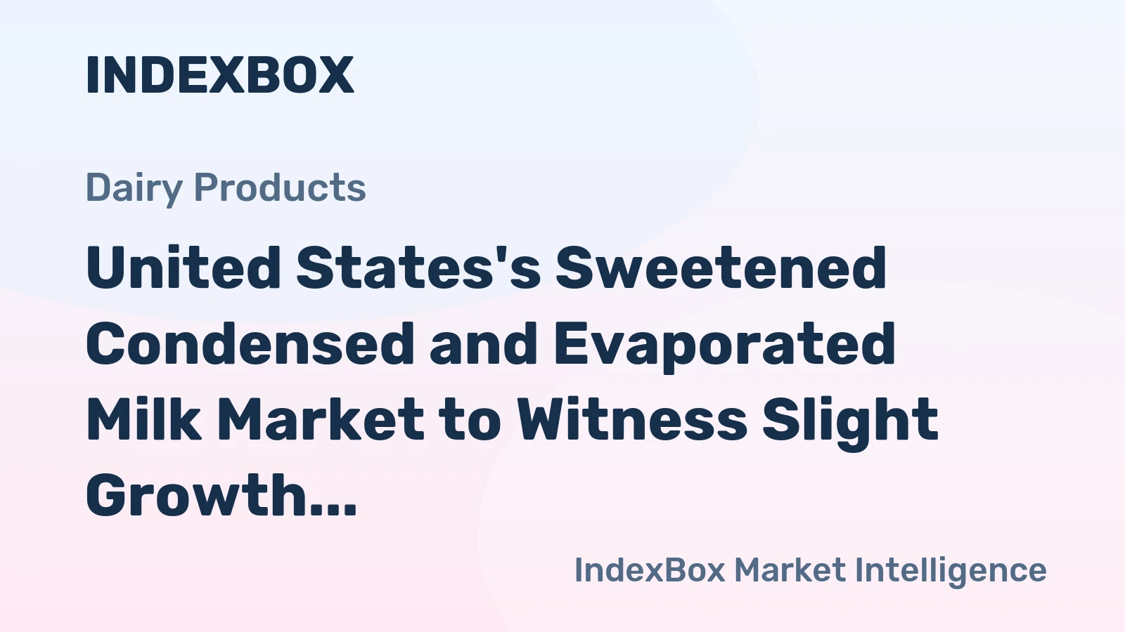 United States's Sweetened Condensed and Evaporated Milk Market to Witness Slight Growth with +0.1% CAGR through 2035
