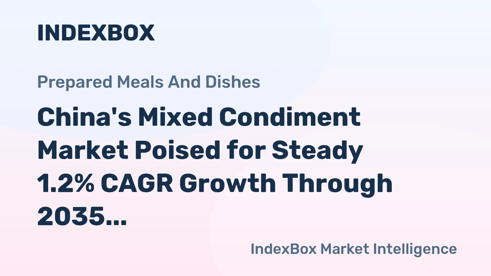 China's Mixed Condiment Market Poised for Steady 1.2% CAGR Growth Through 2035