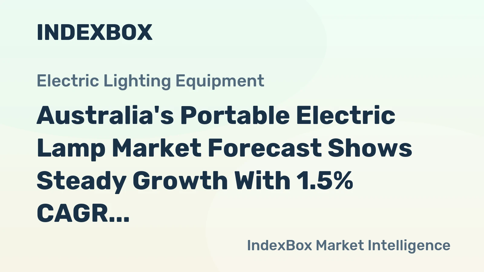 Australia's Portable Electric Lamp Market Forecast Shows Steady Growth With 1.5% CAGR