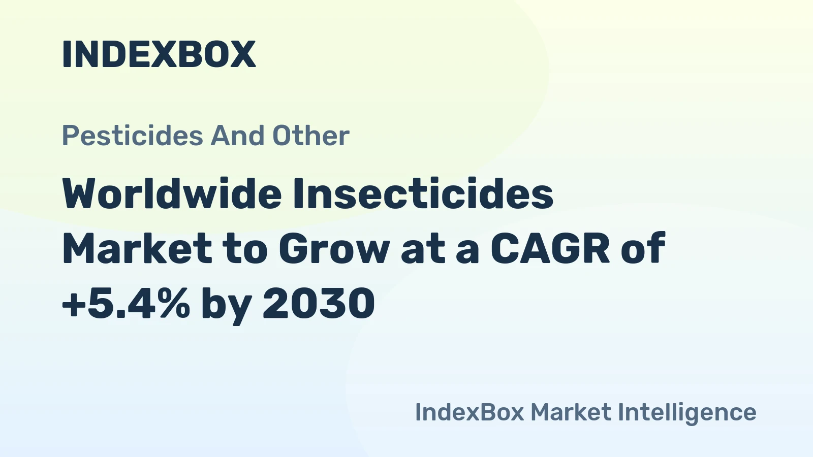 Worldwide Insecticides Market to Grow at a CAGR of +5.4% by 2030