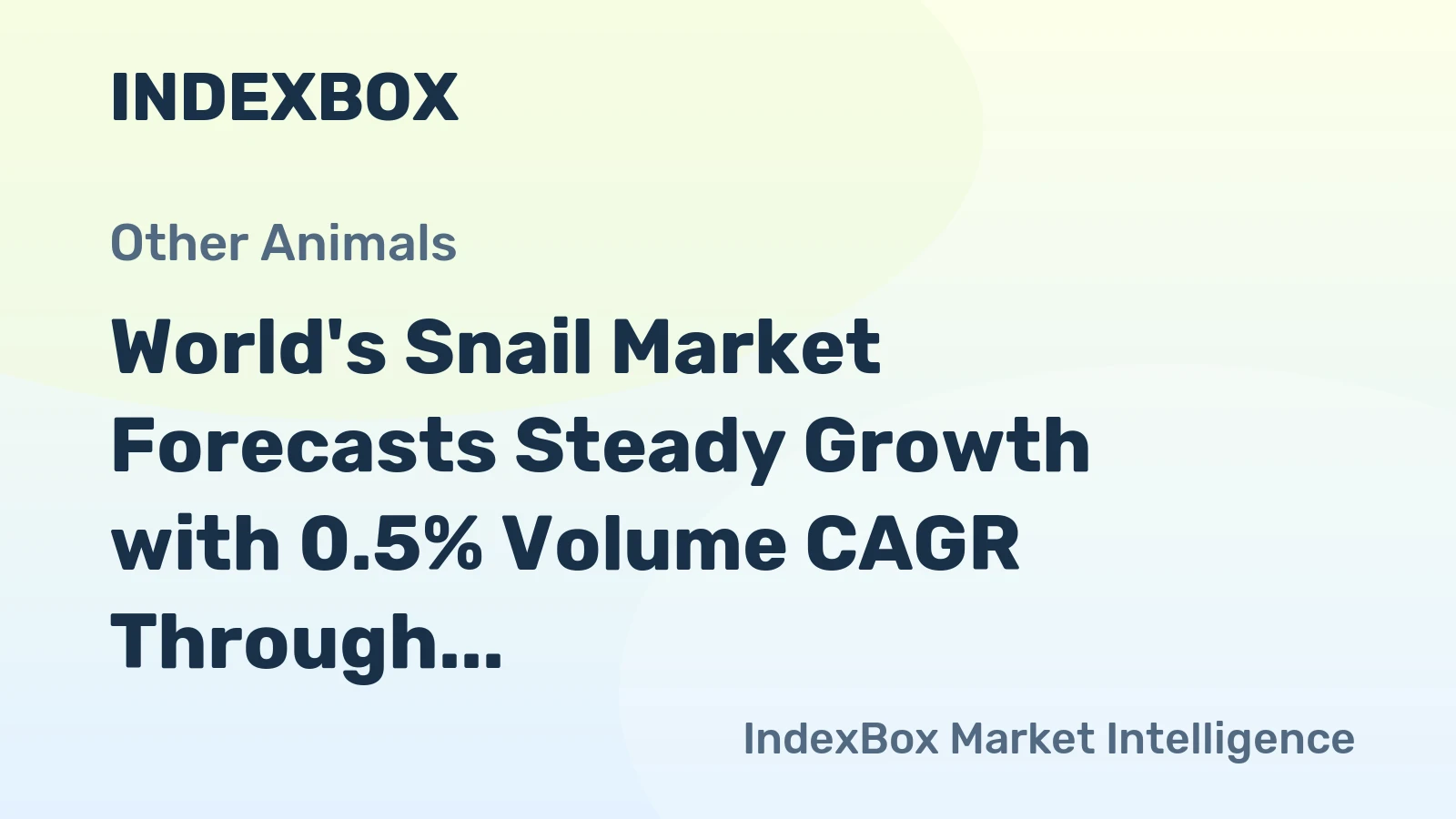 World's Snail Market Forecasts Steady Growth with 0.5% Volume CAGR Through 2035
