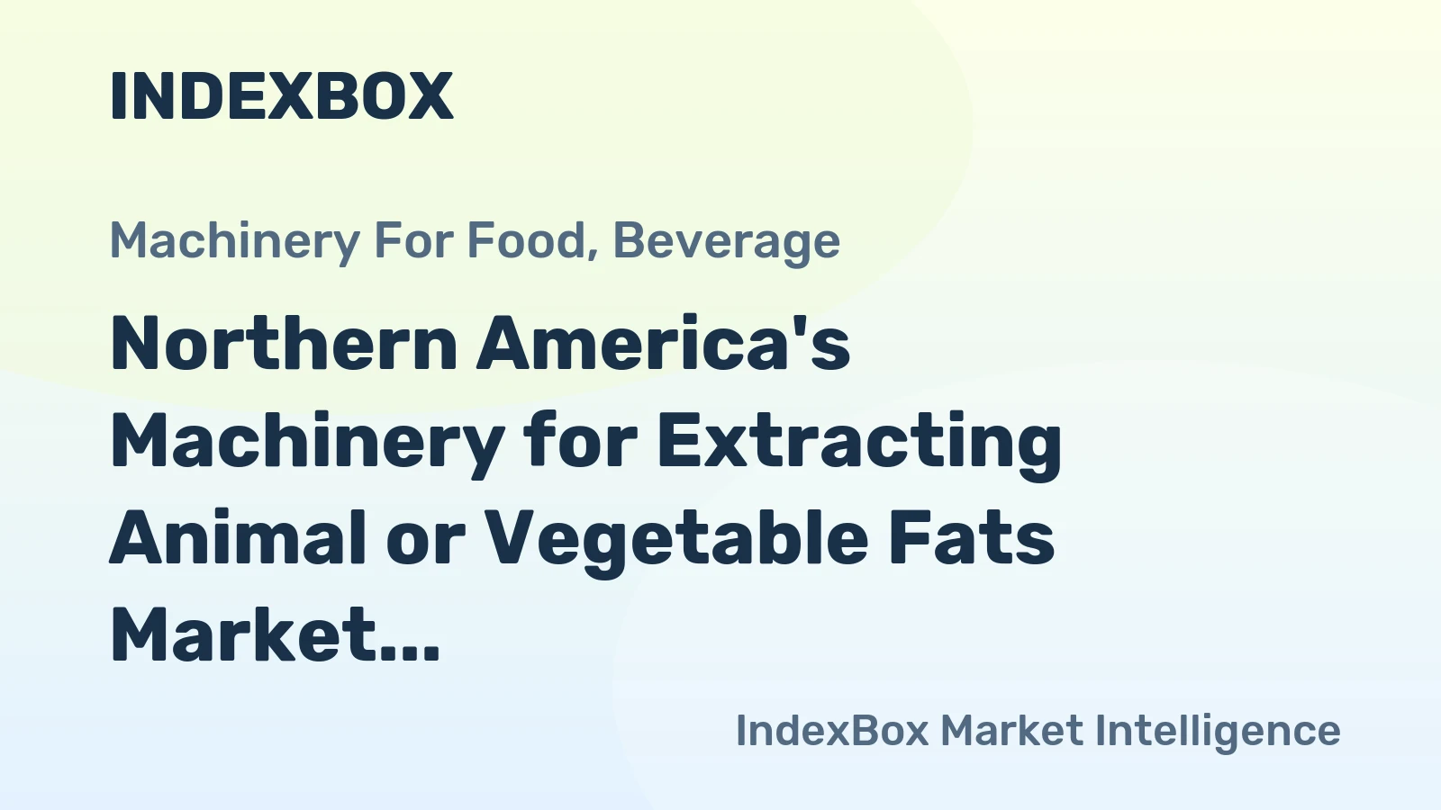 Northern America's Machinery for Extracting Animal or Vegetable Fats Market to Expand at +1.4% CAGR through 2035