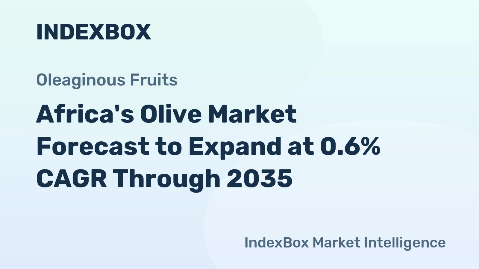 Africa's Olive Market Forecast to Expand at 0.6% CAGR Through 2035