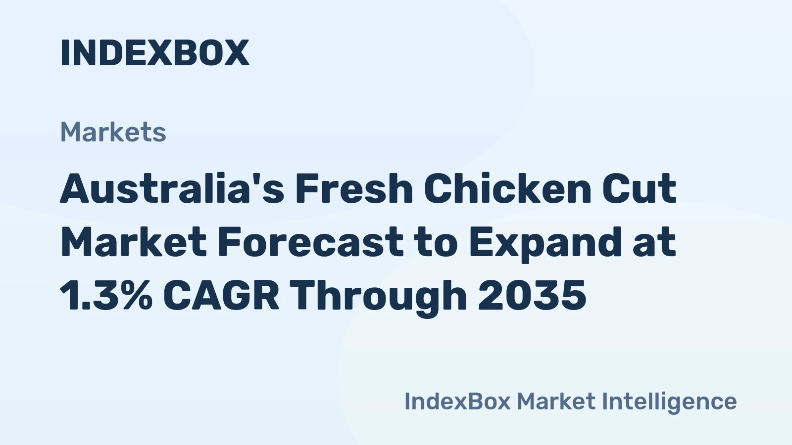 Australia's Fresh Chicken Cut Market Forecast to Expand at 1.3% CAGR Through 2035