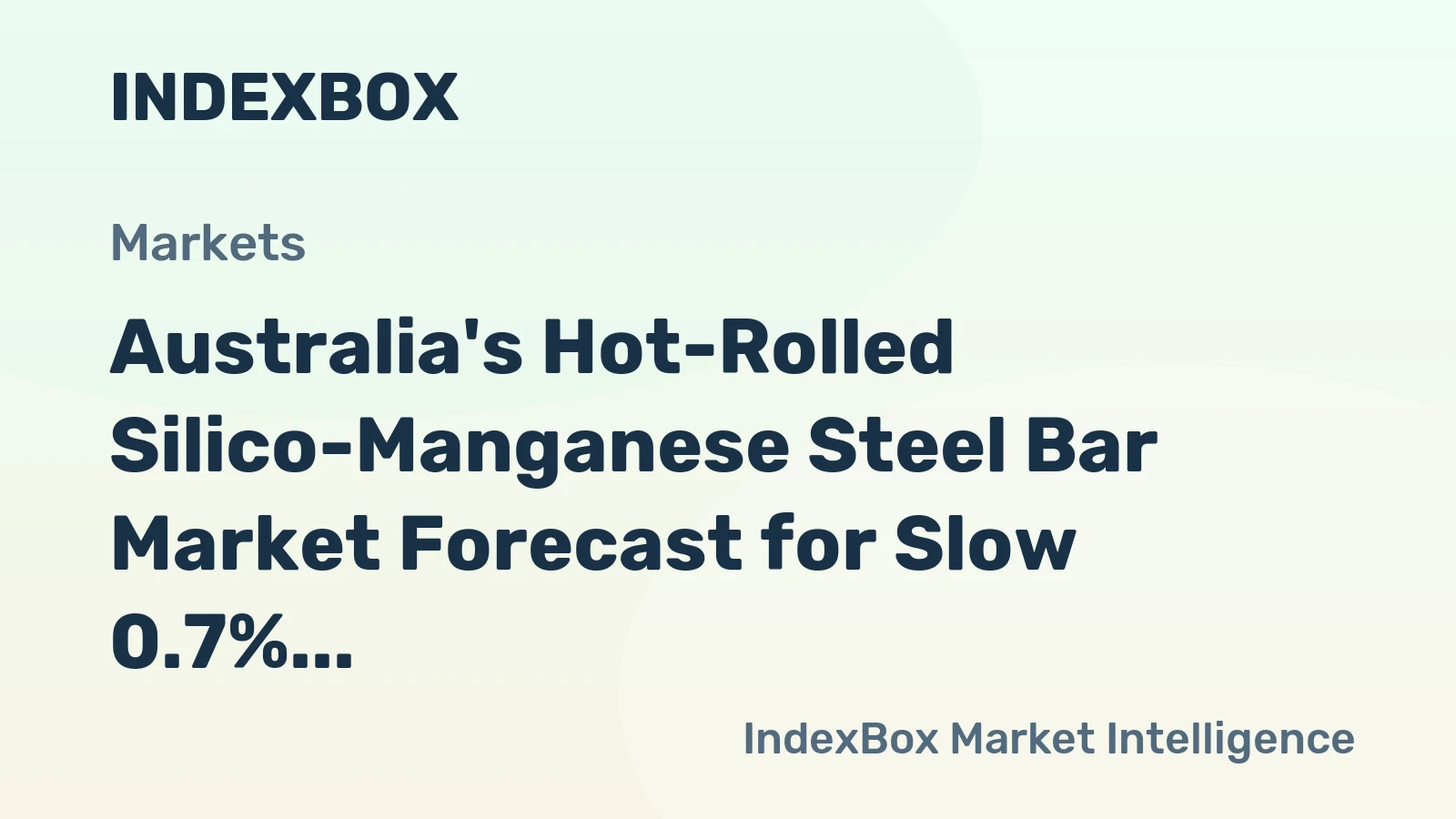 Australia's Hot-Rolled Silico-Manganese Steel Bar Market Forecast for Slow 0.7% CAGR Growth