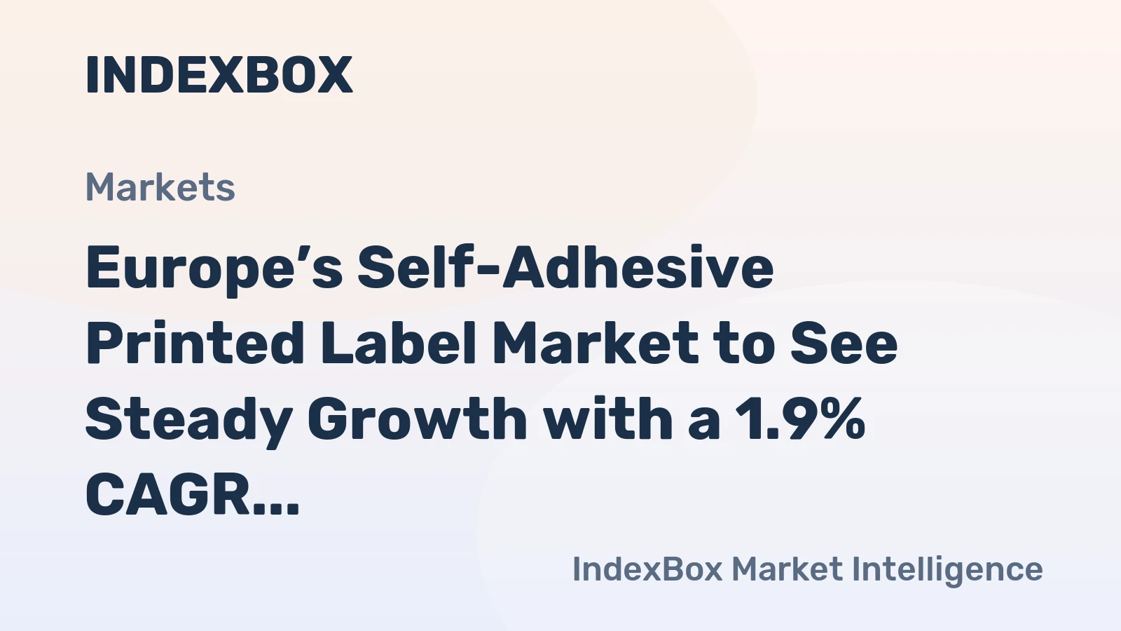 Europe’s Self-Adhesive Printed Label Market to See Steady Growth with a 1.9% CAGR in Value