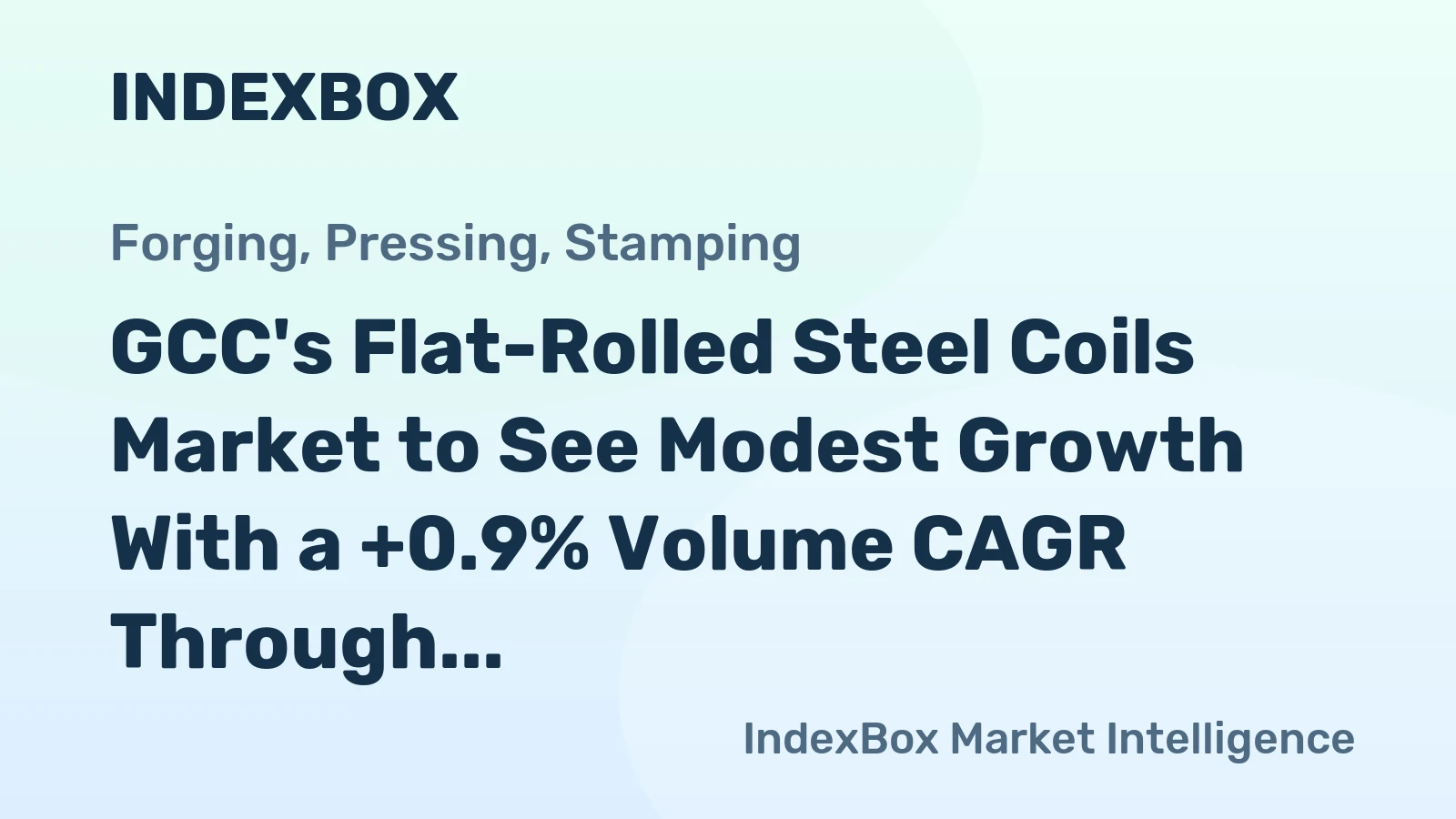 GCC's Flat-Rolled Steel Coils Market to See Modest Growth With a +0.9% Volume CAGR Through 2035