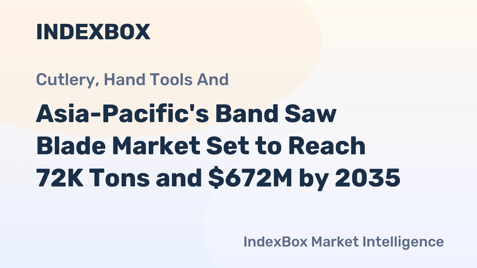 Asia-Pacific's Band Saw Blade Market Set to Reach 72K Tons and $672M by 2035