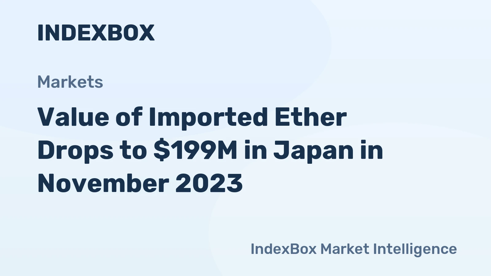 Value of Imported Ether Drops to $199M in Japan in November 2023