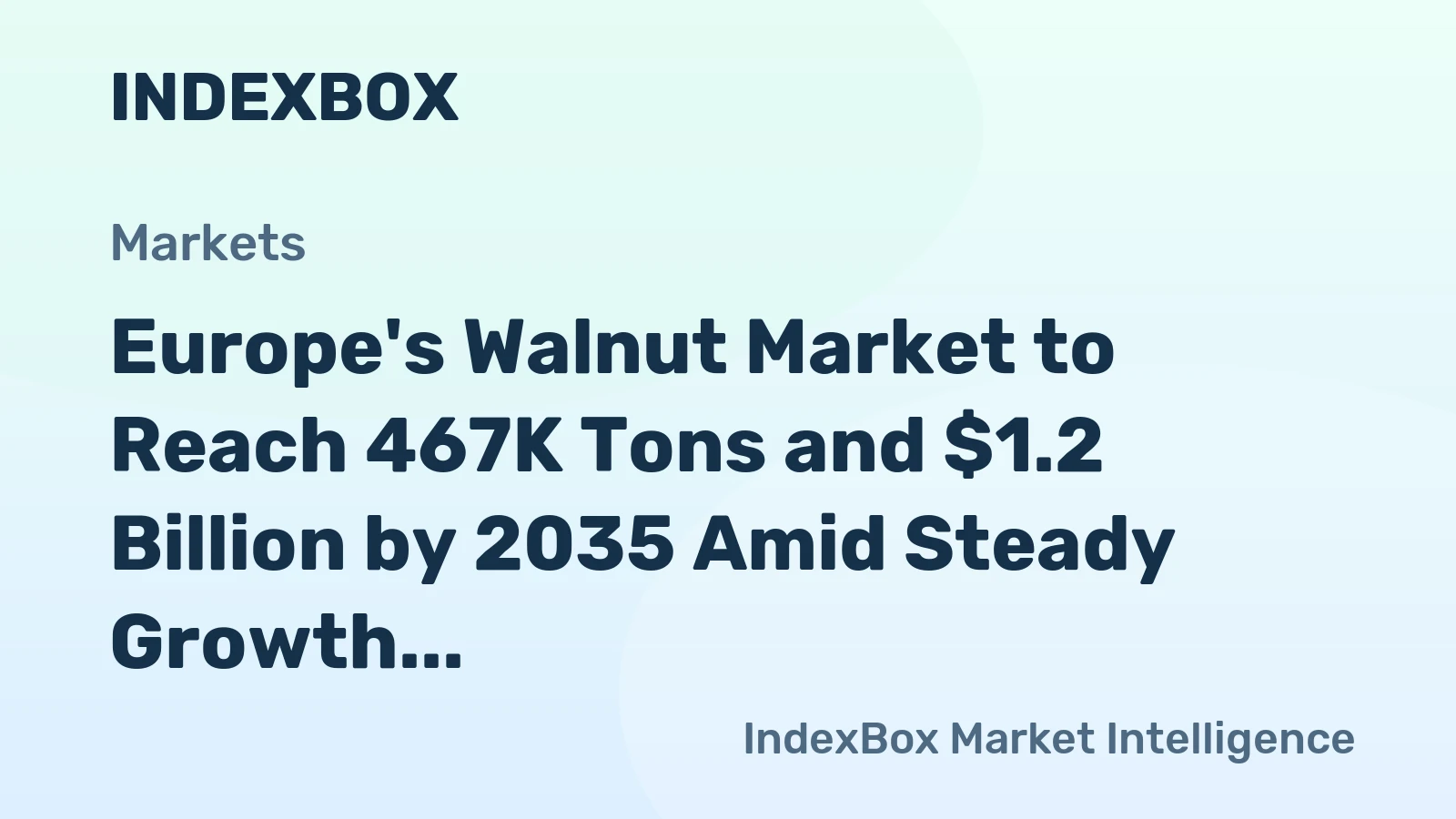 Europe's Walnut Market to Reach 467K Tons and $1.2 Billion by 2035 Amid Steady Growth