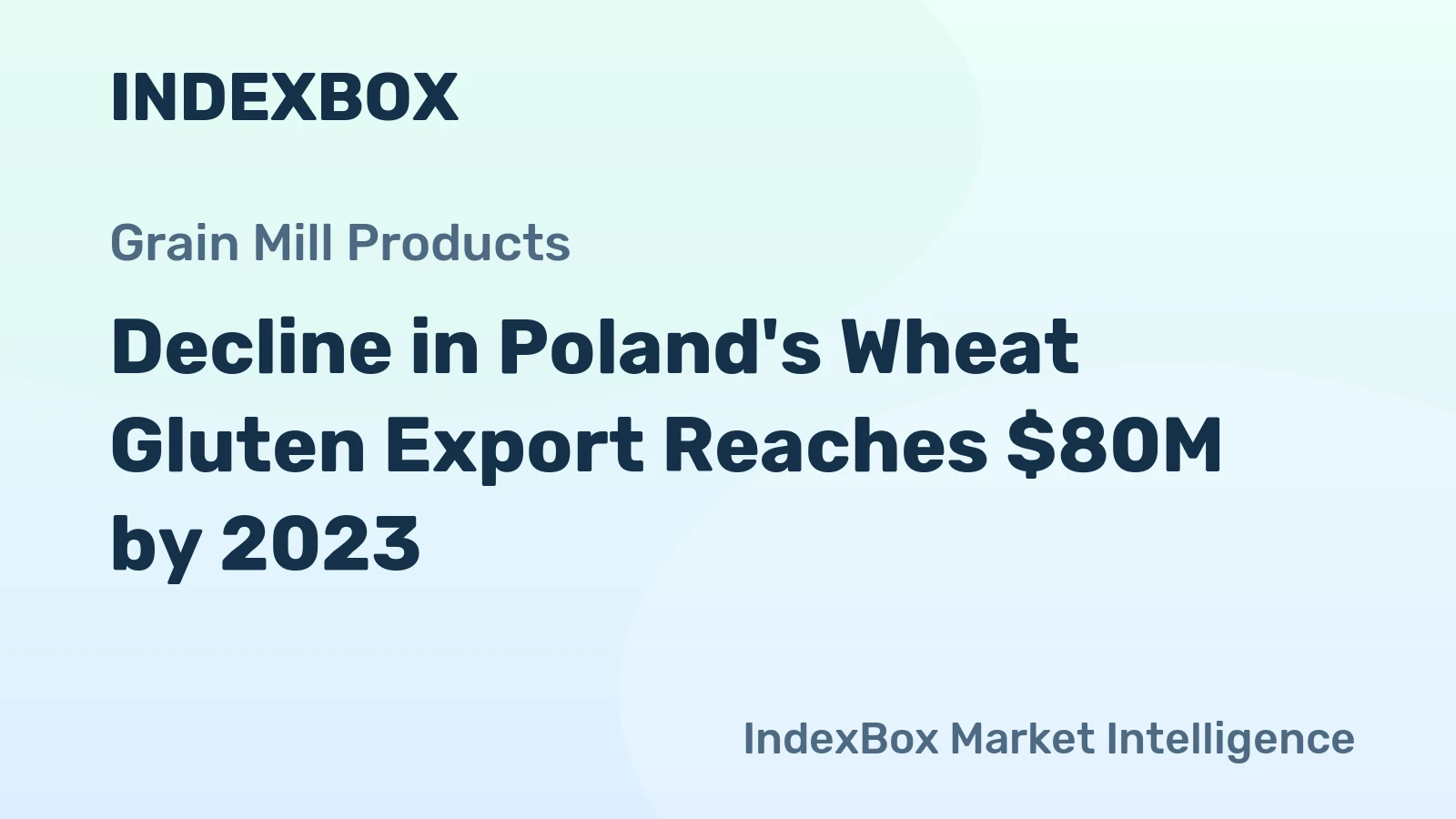 Decline in Poland's Wheat Gluten Export Reaches $80M by 2023