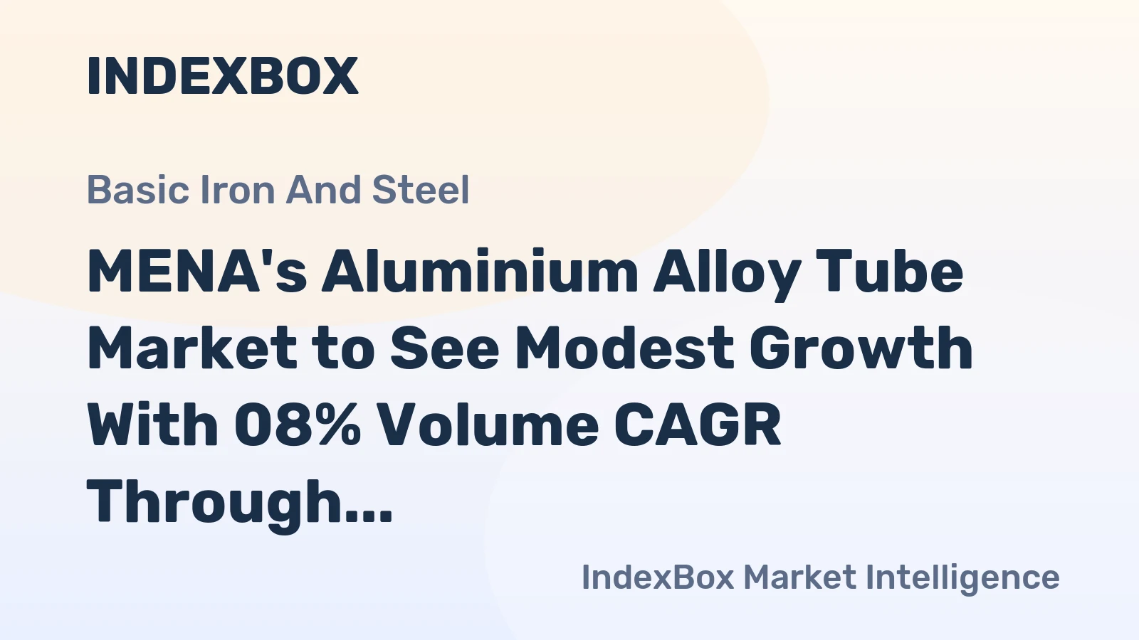 MENA's Aluminium Alloy Tube Market to See Modest Growth With 08% Volume CAGR Through 2035