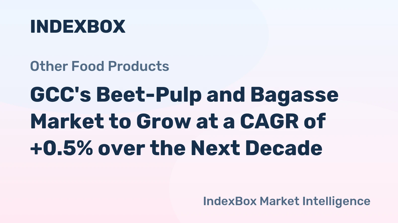 GCC's Beet-Pulp and Bagasse Market to Grow at a CAGR of +0.5% over the Next Decade