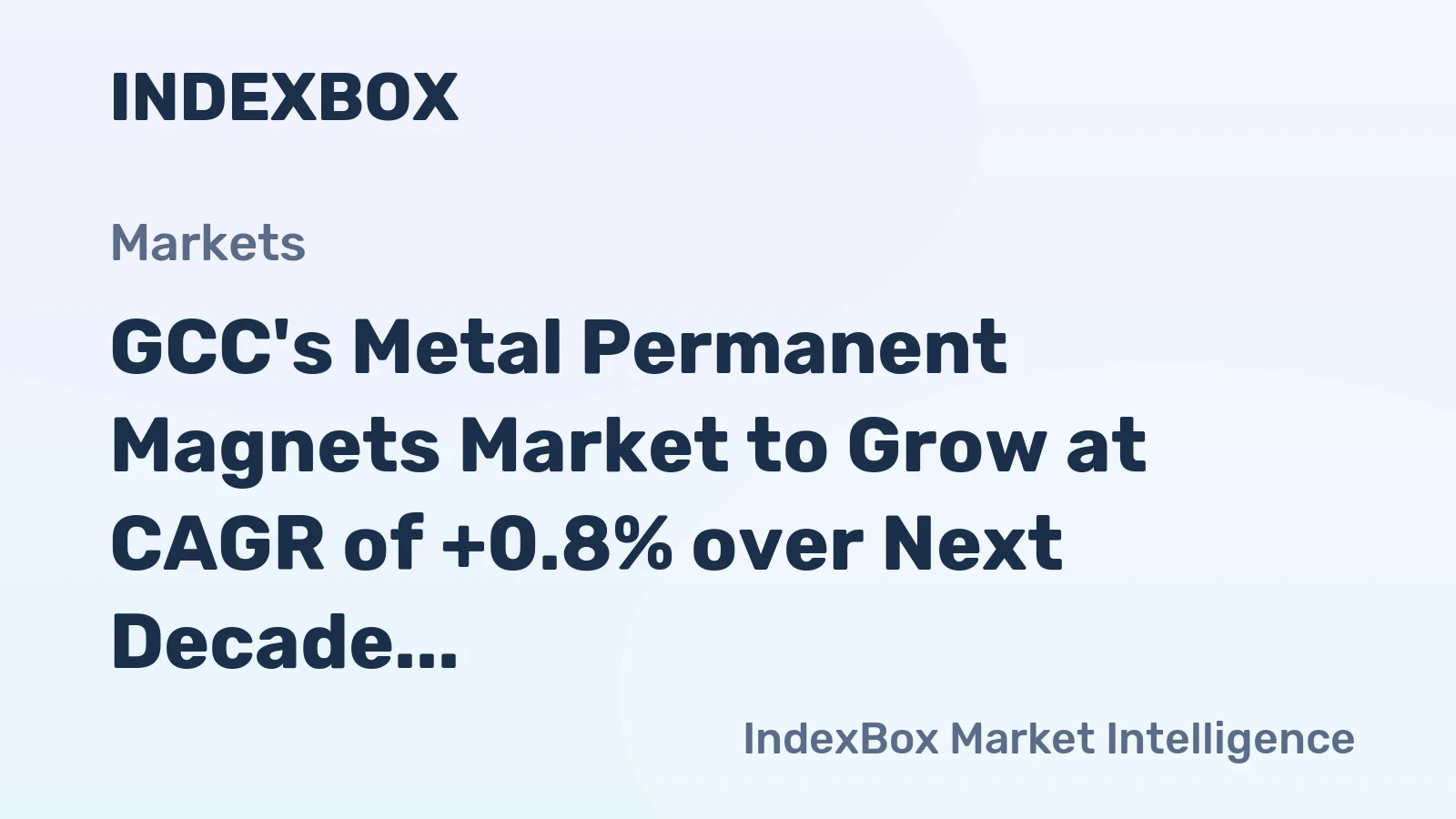 GCC's Metal Permanent Magnets Market to Grow at CAGR of +0.8% over Next Decade