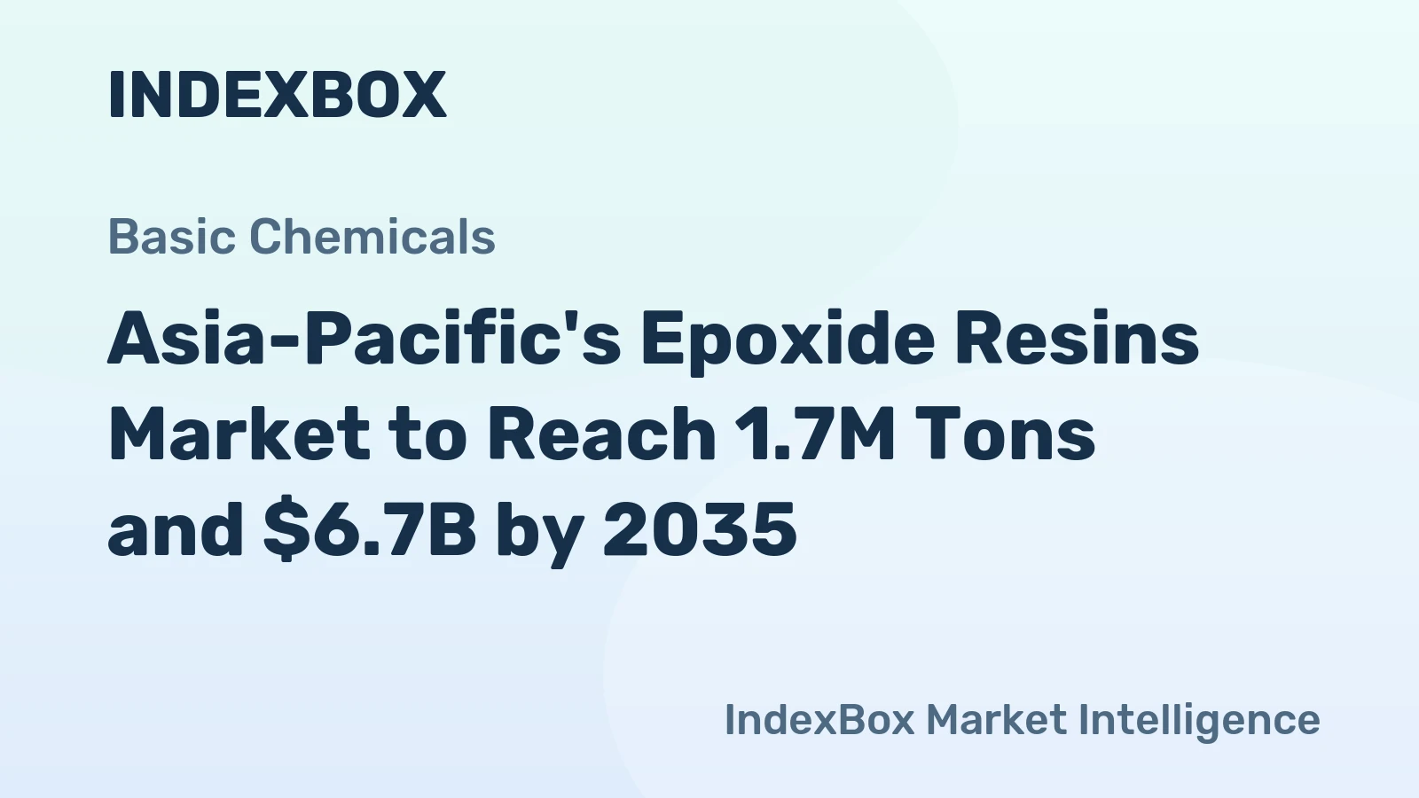 Asia-Pacific's Epoxide Resins Market to Reach 1.7M Tons and $6.7B by 2035