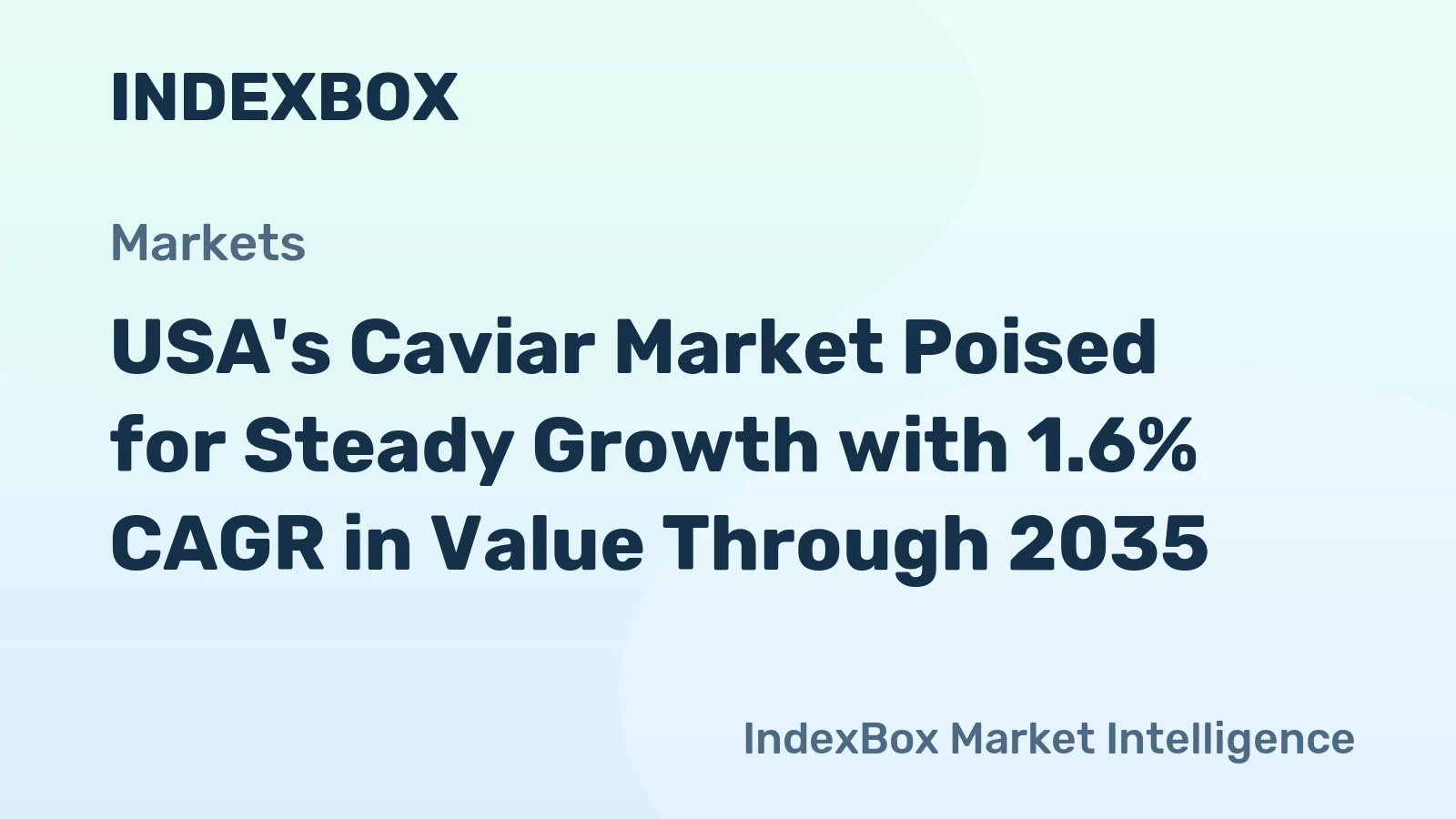 USA's Caviar Market Poised for Steady Growth with 1.6% CAGR in Value Through 2035