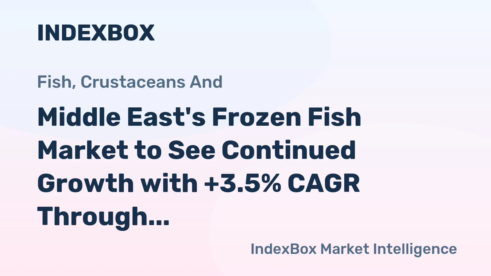 Middle East's Frozen Fish Market to See Continued Growth with +3.5% CAGR Through 2035
