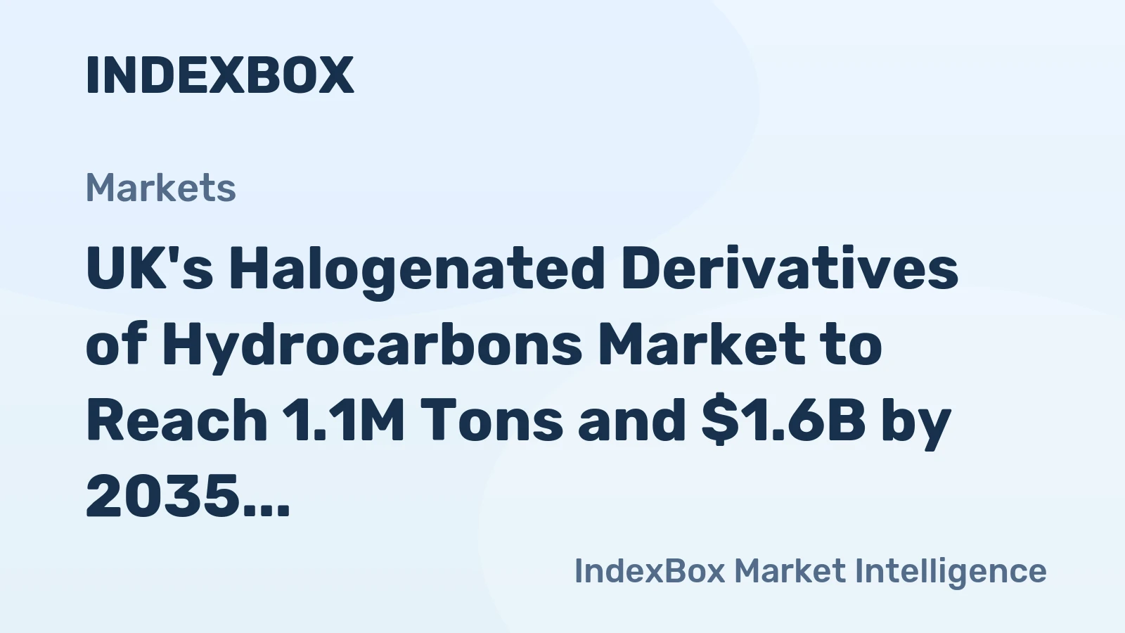 UK's Halogenated Derivatives of Hydrocarbons Market to Reach 1.1M Tons and $1.6B by 2035