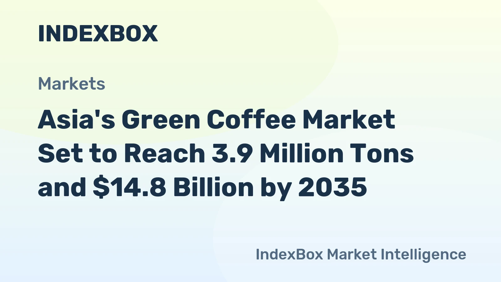 Asia's Green Coffee Market Set to Reach 3.9 Million Tons and $14.8 Billion by 2035