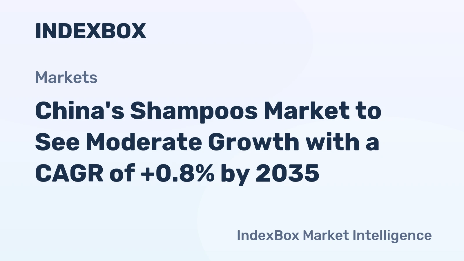 China's Shampoos Market to See Moderate Growth with a CAGR of +0.8% by 2035