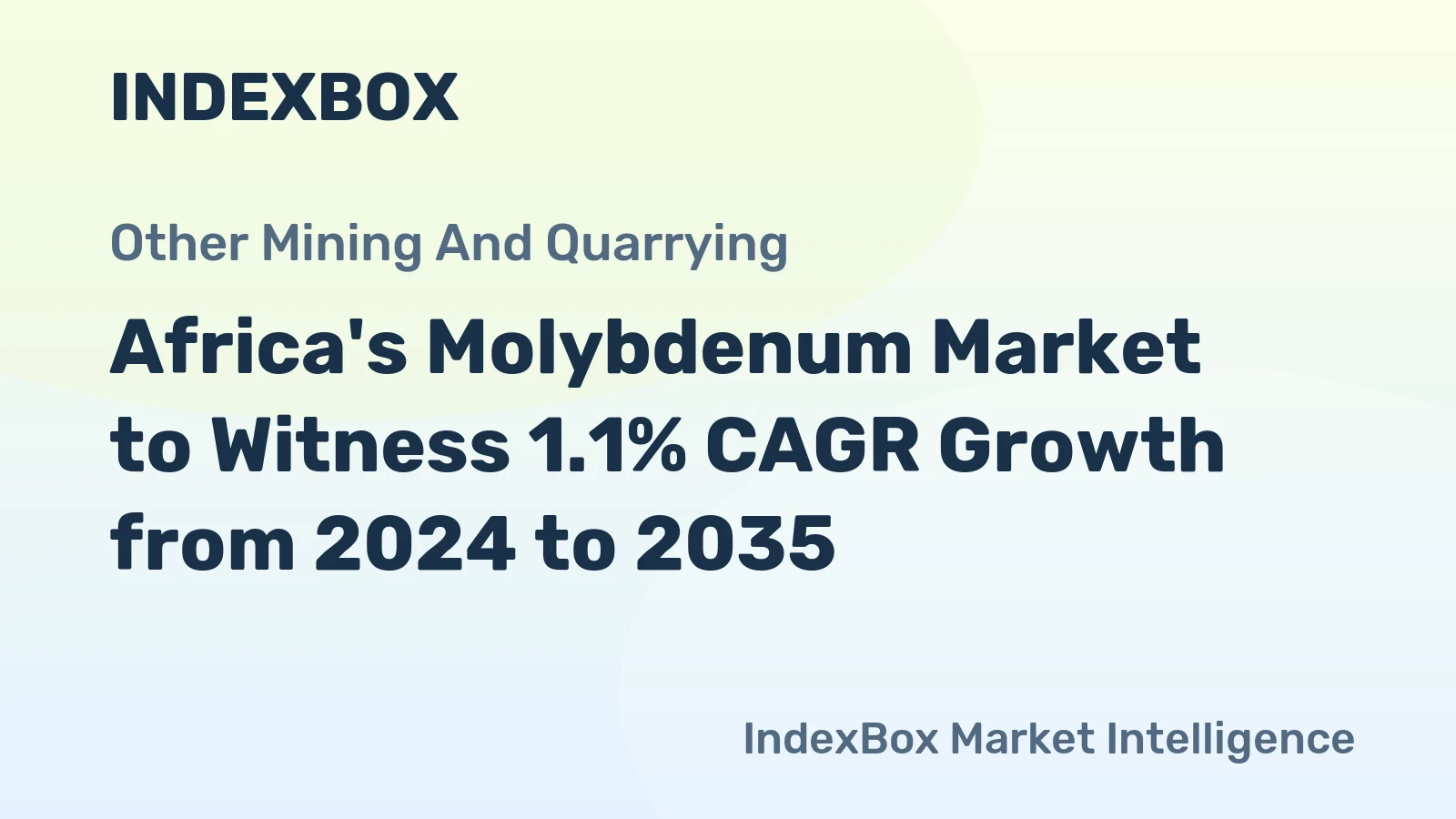 Africa's Molybdenum Market to Witness 1.1% CAGR Growth from 2024 to 2035