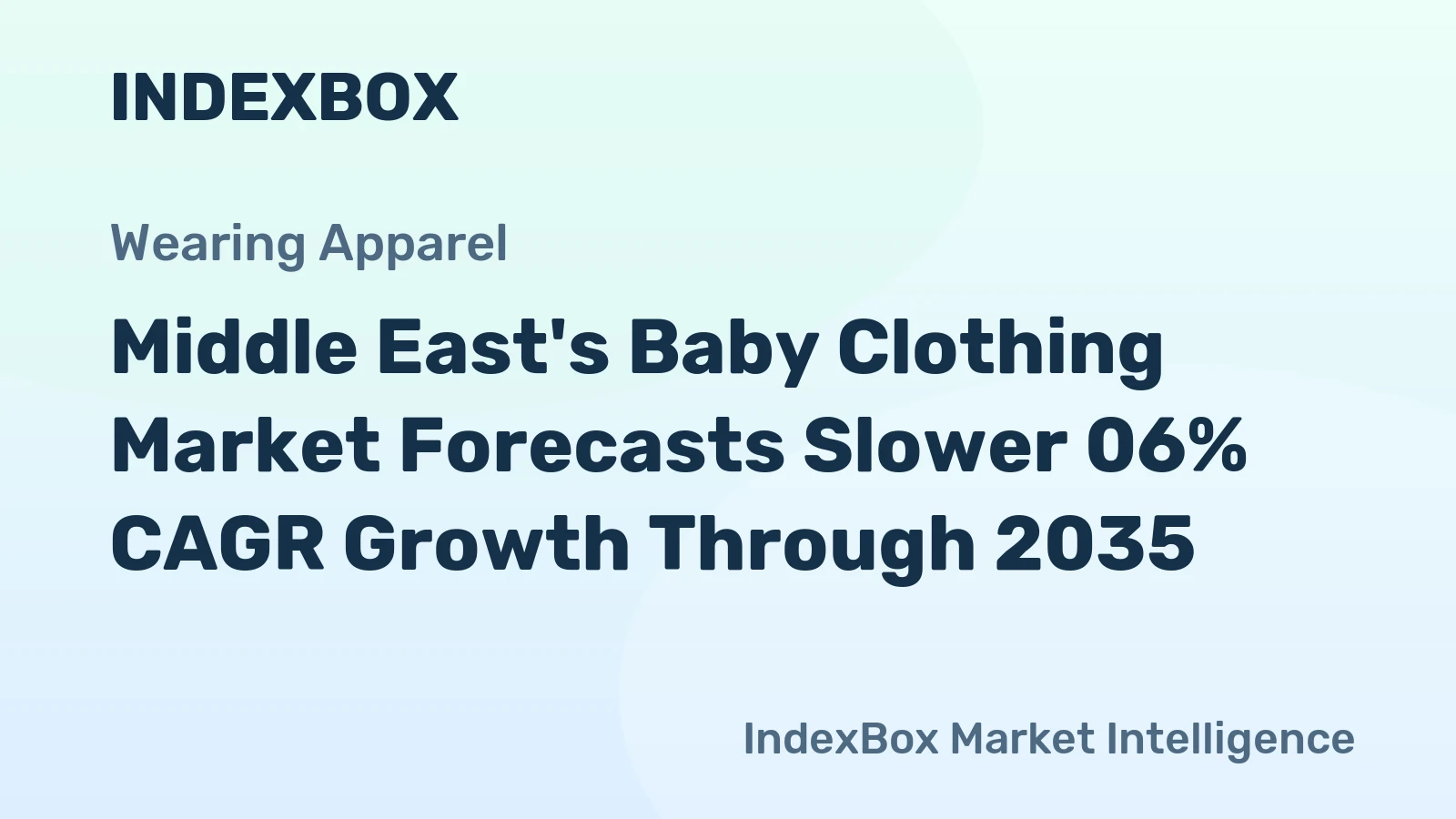 Middle East's Baby Clothing Market Forecasts Slower 06% CAGR Growth Through 2035