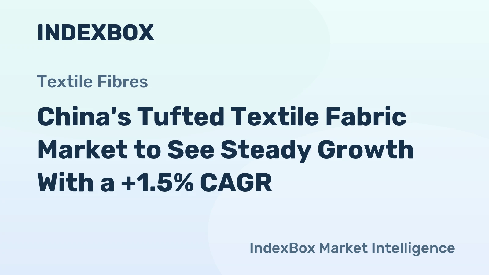 China's Tufted Textile Fabric Market to See Steady Growth With a +1.5% CAGR