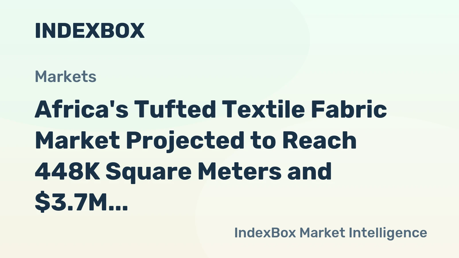 Africa's Tufted Textile Fabric Market Projected to Reach 448K Square Meters and $3.7M by 2035